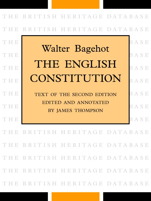 Libby - The English Constitution - British Heritage Database Reader-Printable Edition